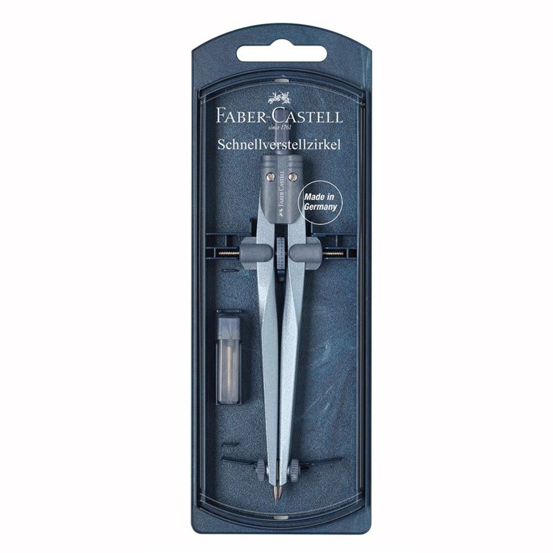 Faber Castell passer, metallic blue - Faber-Castell - Børneneskartel.dk